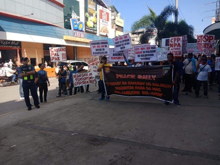 Bohol PNP, Army hold peace rally on CPP anniversary
