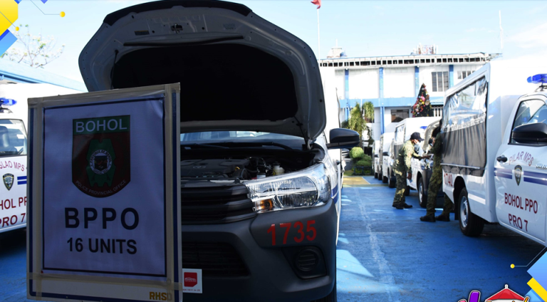 Bohol PNP gets 16 patrol vehicles